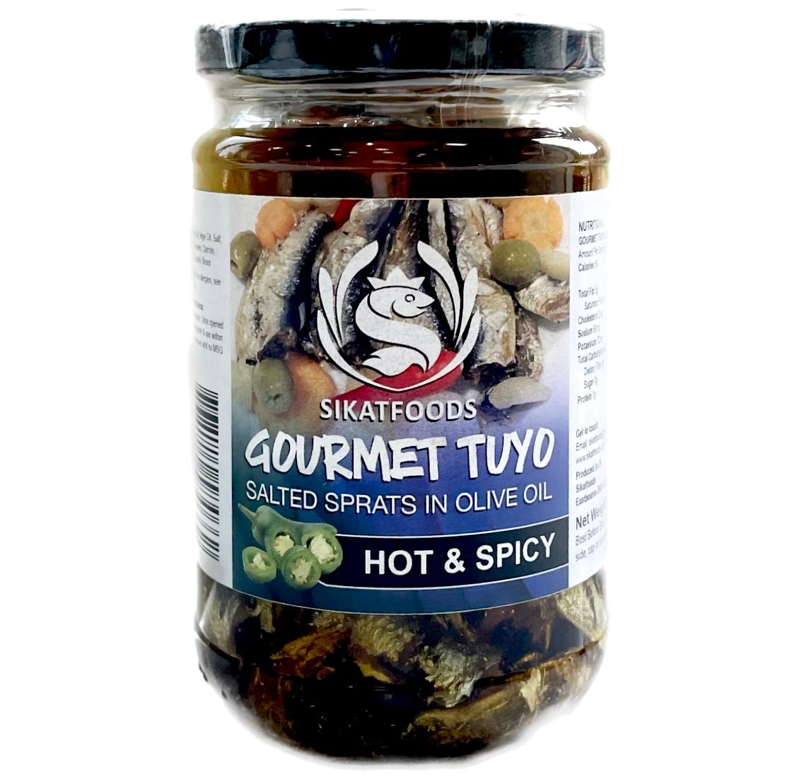 SikatFoods Gourmet Tuyo Hot & Spicy (Salted Sprats in Olive Oil) 225g ...