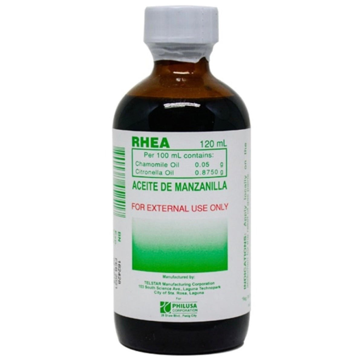 Rhea Aciete De Manzanilla (Chamomile Oil) 120ml – Asian Online ...